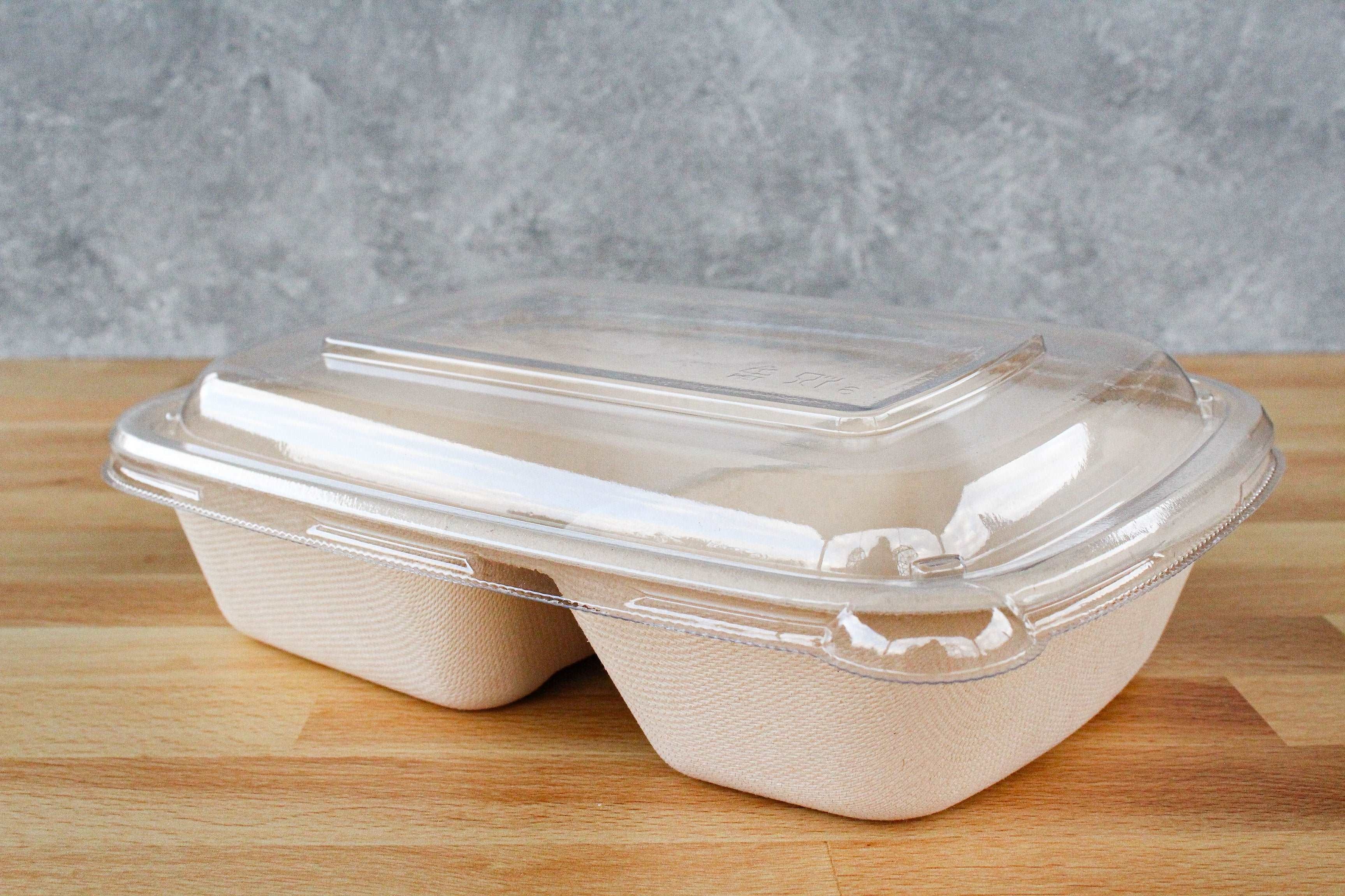Clear Lid for Rectangular Fiber Containers (300pcs) | Spill-Proof ...