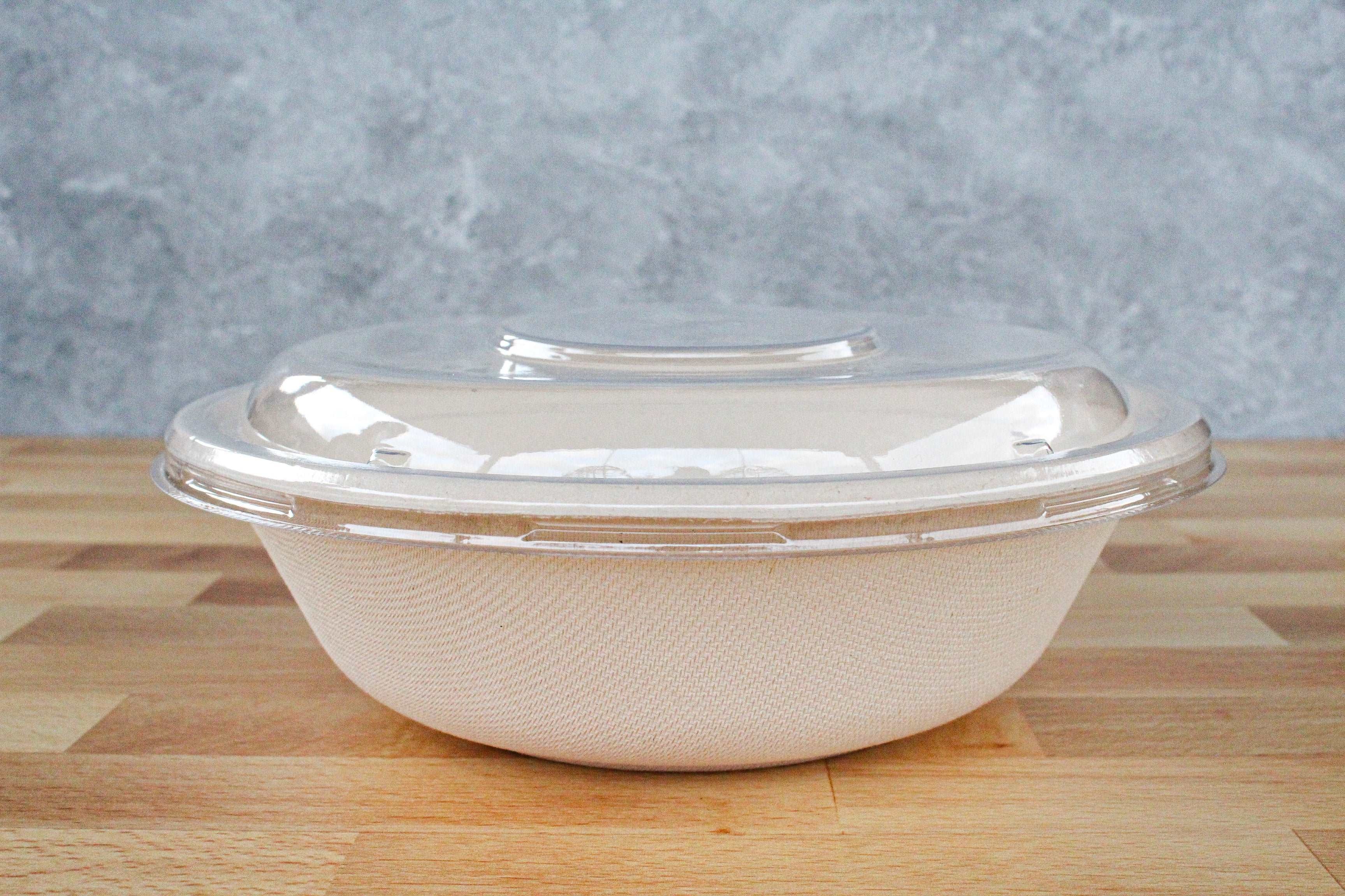 Clear Lid for 24/32oz Round Fiber Bowl (300pcs) | PET Lid | Leak-Proof ...