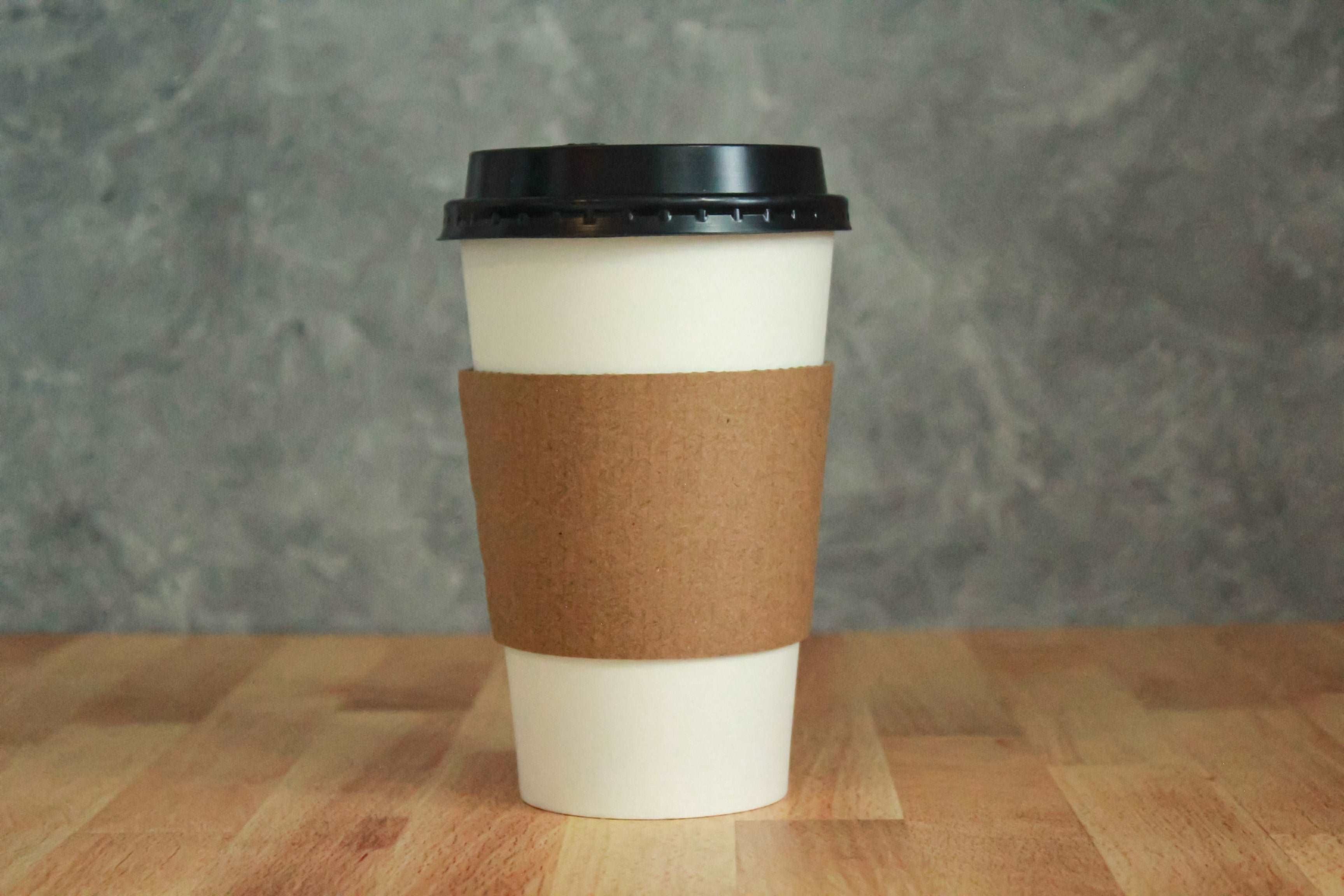 Hot Cup Sleeves (1000pcs) | Fits 12oz/16oz/20oz Cups | Kraft Paper Sle ...