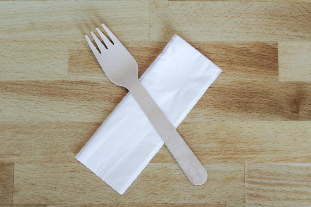 Wooden Fork and Napkin Set (500pcs) | Disposable Cutlery Set — This ...